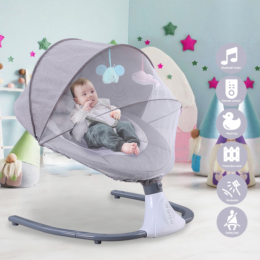 Electric Baby Rocking Chairs Baby Swing Baby Cradle with Bluetooth ...