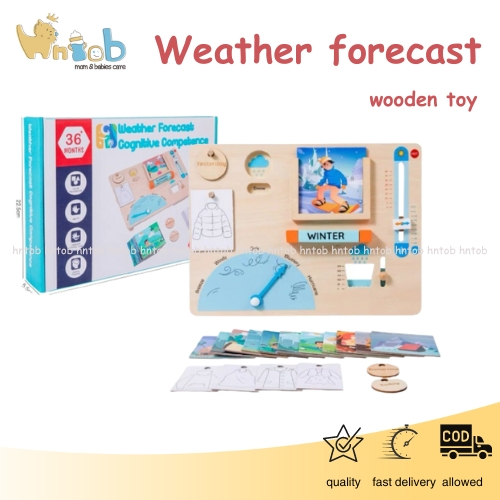 Wooden Weather Forecast Cognitive Set Competence Early Educational ...