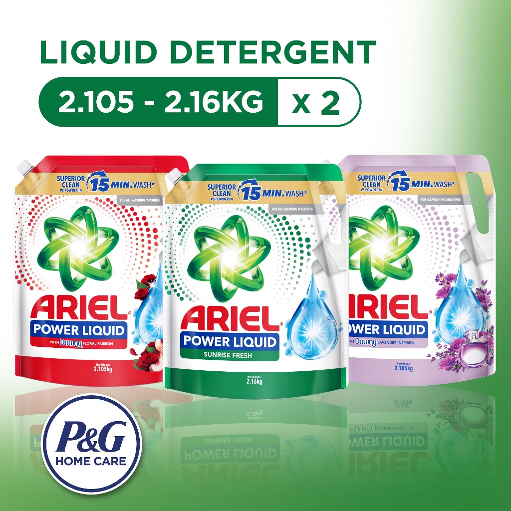 Ariel Liquid Detergent Floral Passion Sunrise Fresh Lavender Bundle 2. ...