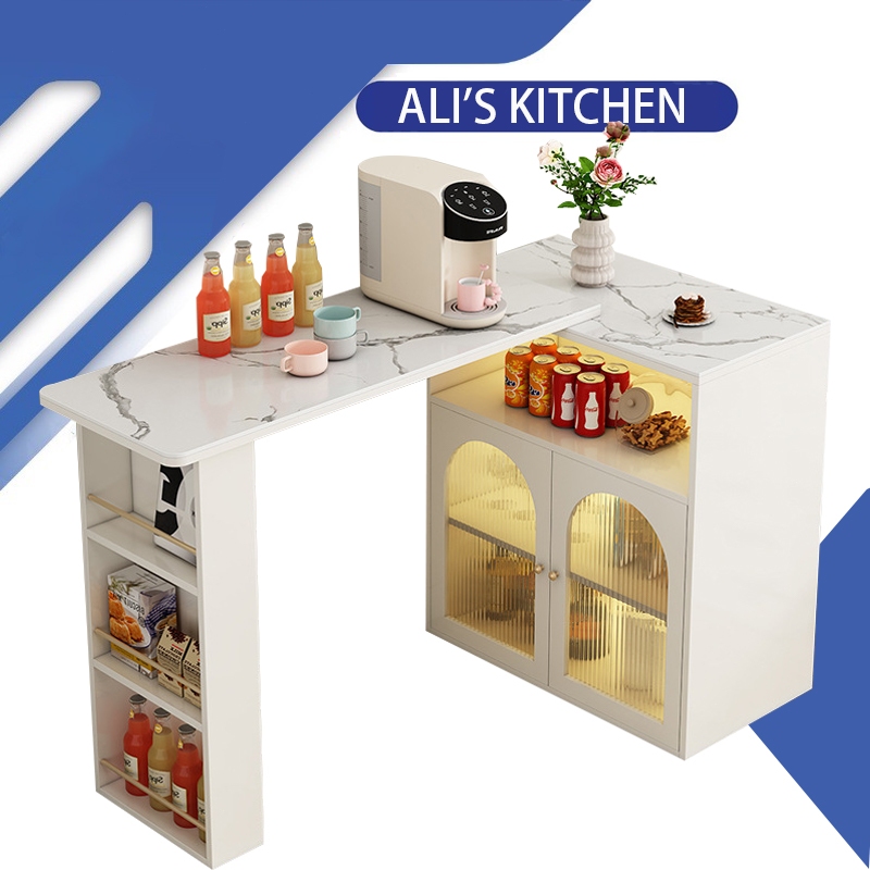 Transparent bar table home living room dining side table integrated ...