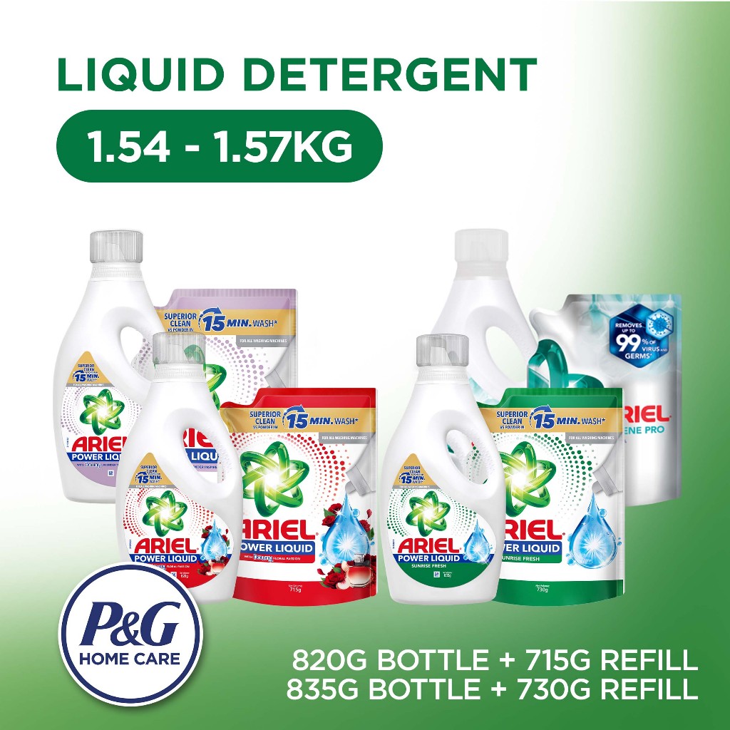 Ariel Liquid Detergent Sunrise Fresh Floral Passion Lavender 820g+715g - 835g+730g Bottle and ...