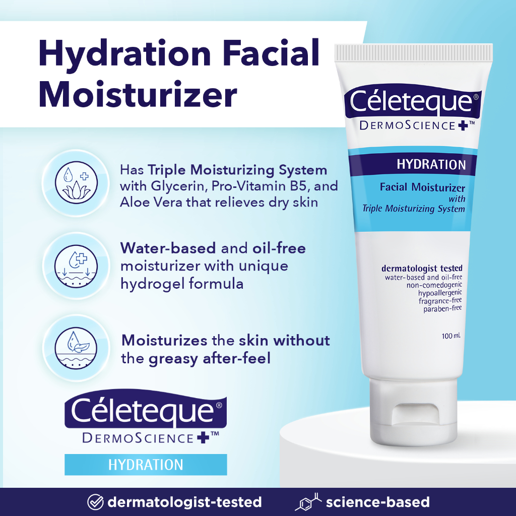 Celeteque Hydration Facial Moisturizer 100mL x 3 | Shopee Philippines