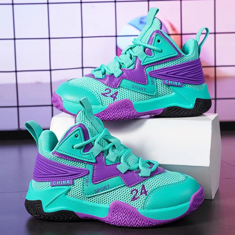 Basketball Shoes For Kids Spikes shoes Rubber Shoes For Kids Non-Slip ...