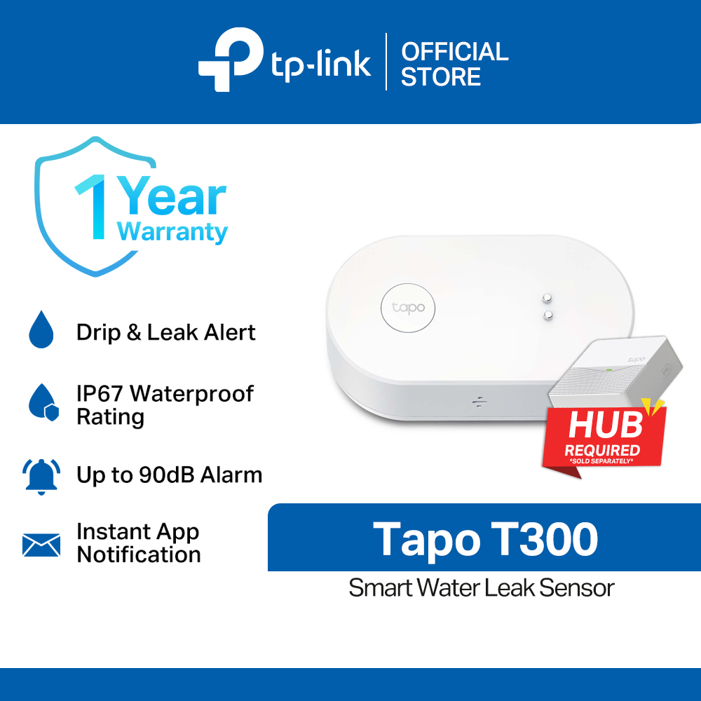 TP-Link | Tapo T300 | Smart Water Leak Sensor Detector | Waterproof | Alarm | Home Security ...