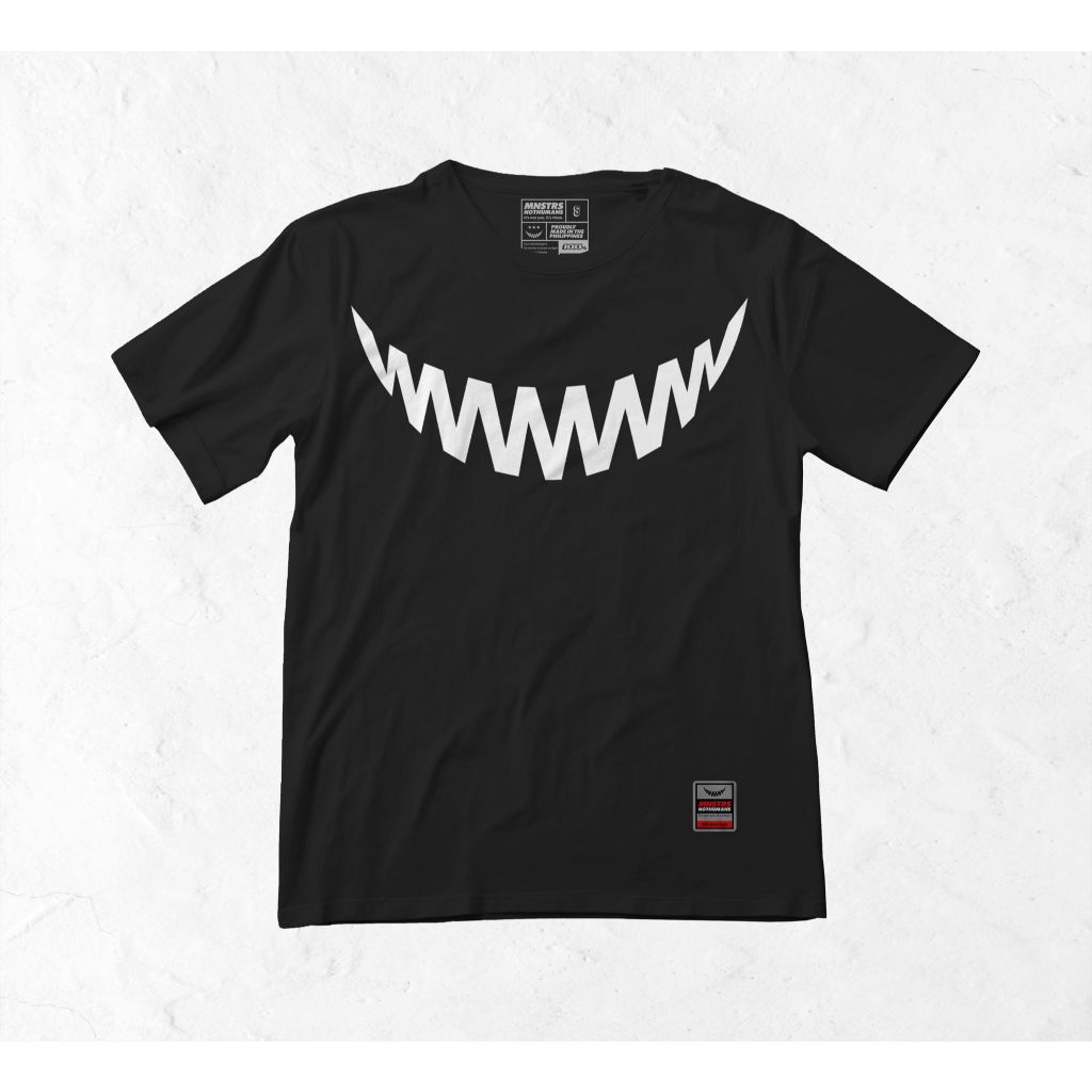 MNSTRS Not Humans - Smile Logo - White Print | Shopee Philippines