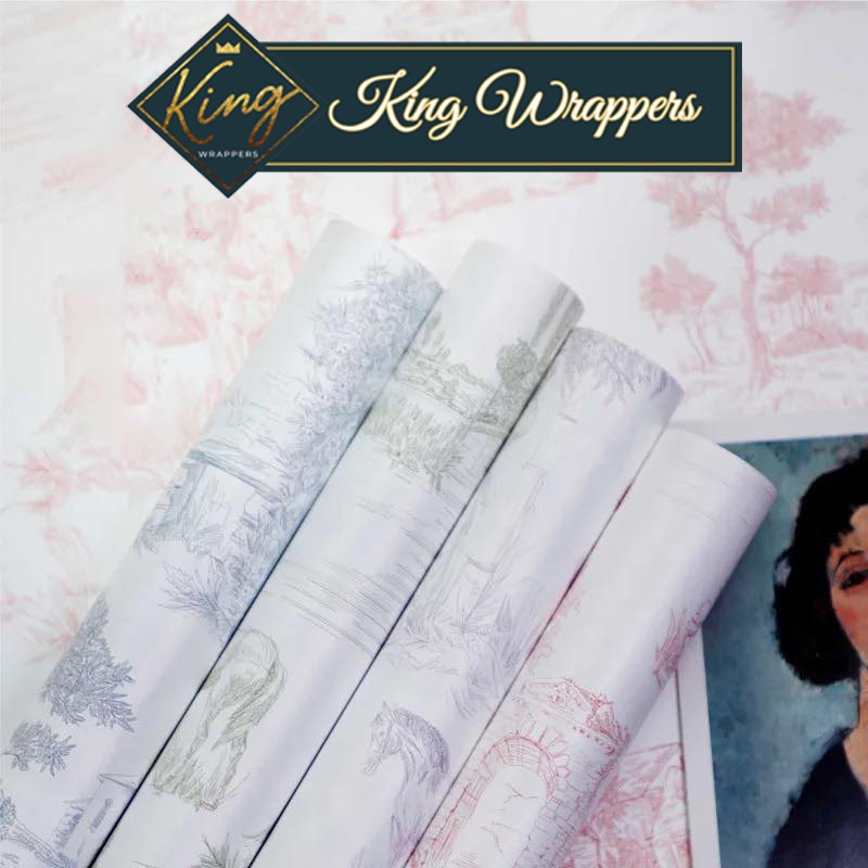 20pcs per pack Classic Village Design Flower Bouquet Wrapper Floral ...