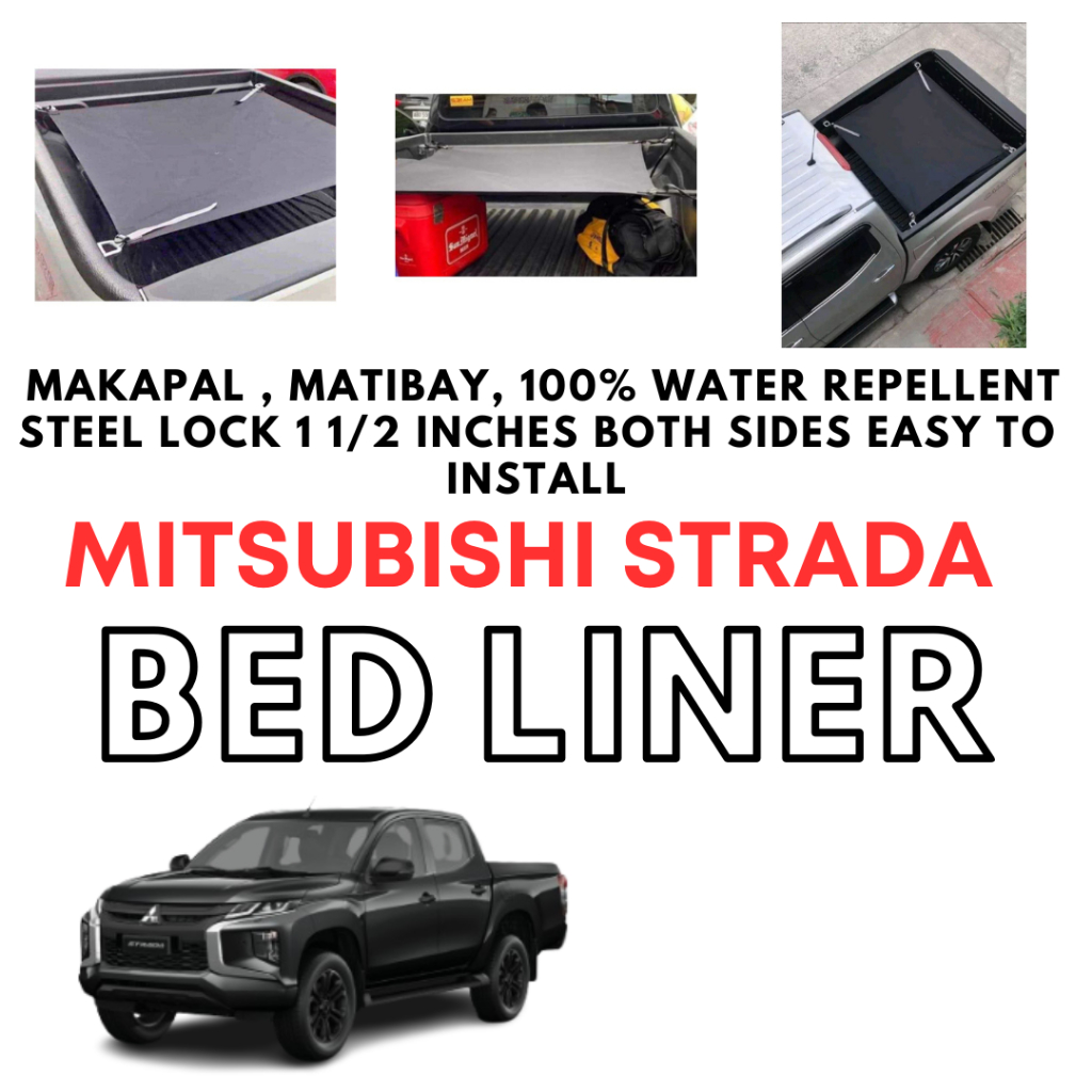 MITSUBISHI STRADA BED SHEET LINER STEEL LOCK 1 1/2 INCHES BOTH SIDES ...