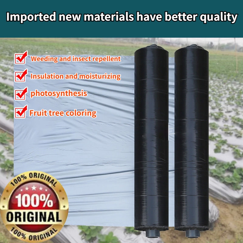 Plastic Mulch Silver and black two-color film 0.75mx 400m 1m x 400m 1 ...