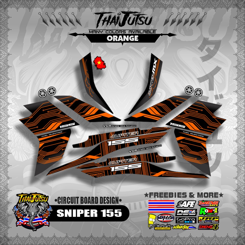 SNIPER 155 DECALS ( CIRCUIT BOARD DESIGN )【ThaijutsuStickers】 | Shopee ...