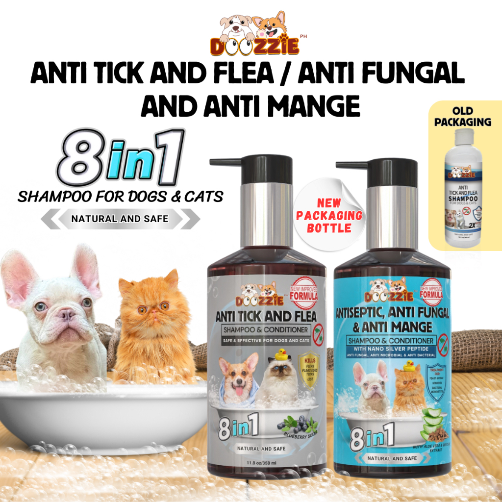 Doozzie 8in1 Shampoo Anti Tick & Flea and Anti Fungal Anti Mange ...