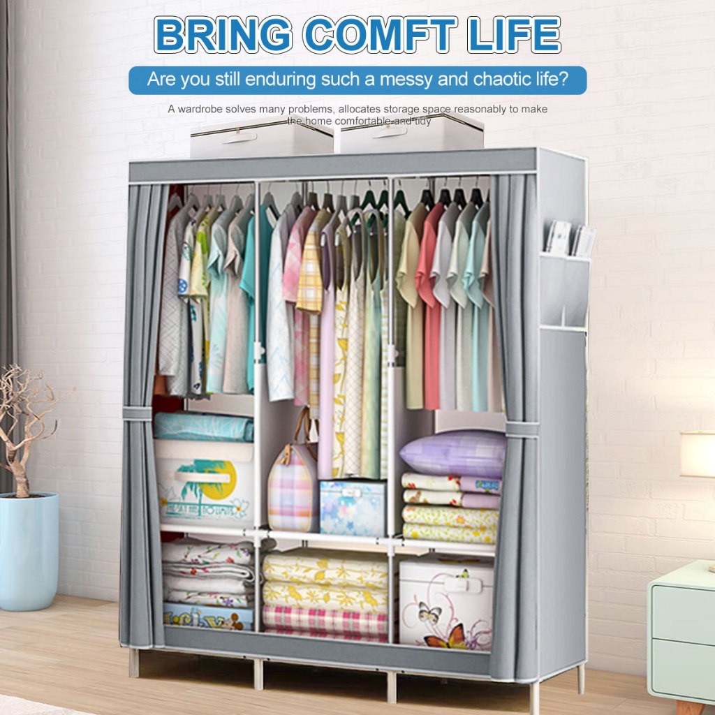 COD Bedroom wardrobe cabinet organizer Fashion Zipper wardrobe for ...