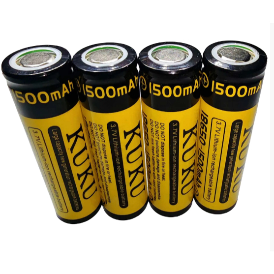 KUKU 3.7V（1PC ）1500/2500/3500mAh mini fan 18650 rechargeable battery ...