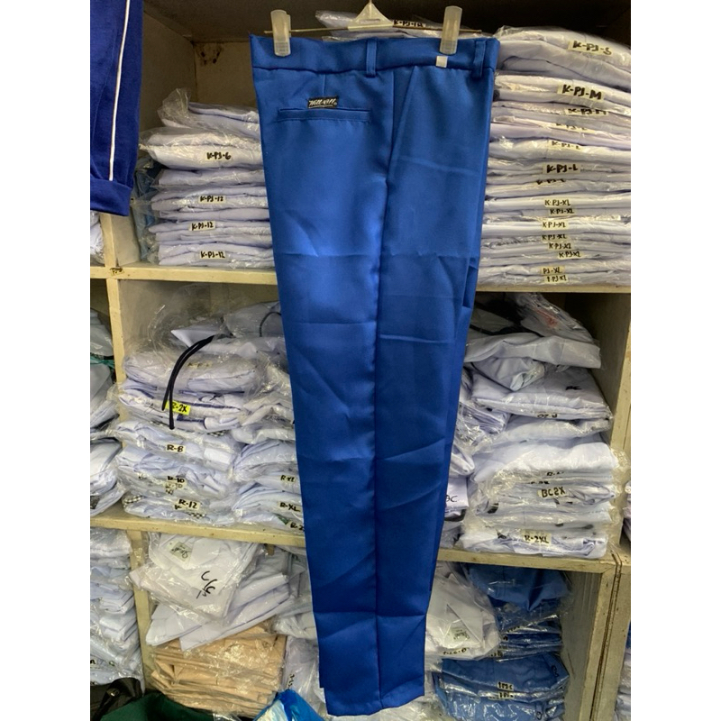 SCHOOL UNIFORM ROYAL BLUE ADULT SLACKS GABARDINE | Shopee Philippines