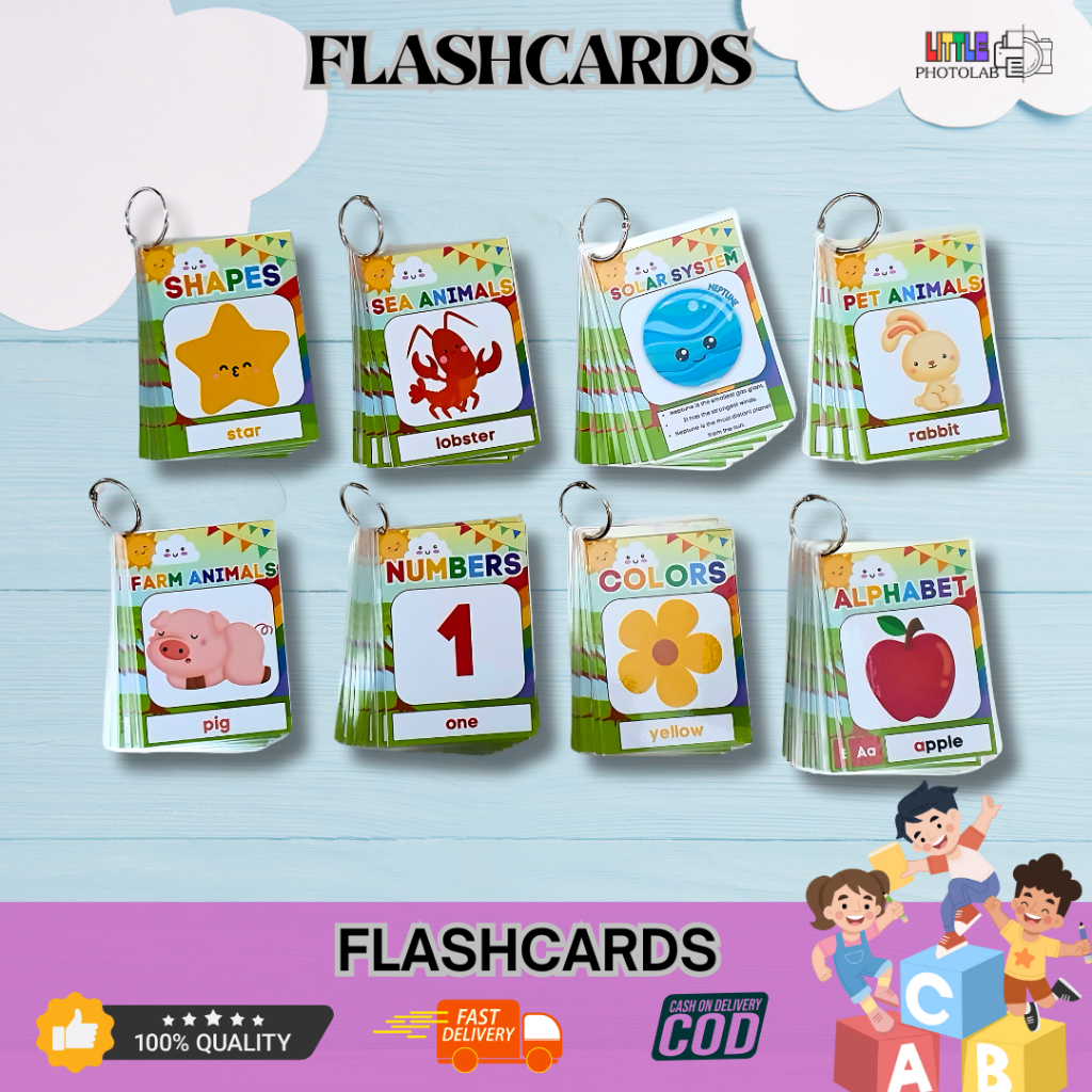 FLASHCARDS Laminated Educational English Montessori Learning Materials ...