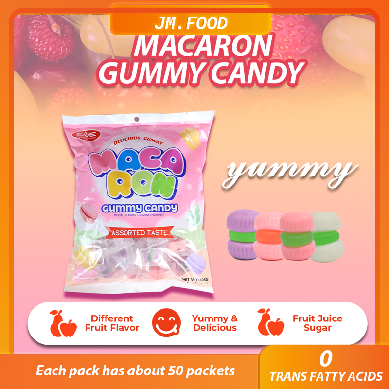 JM Yummy Colorful Macaron Gummy Candy 408g | Shopee Philippines