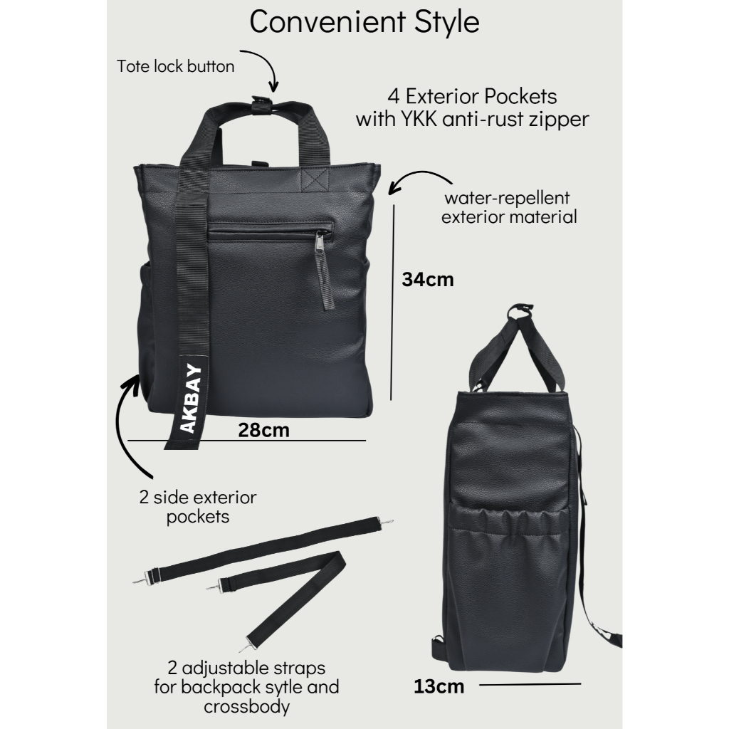 AKBAY Matte - Vegan Leather (3-WAY BAG) | Shopee Philippines