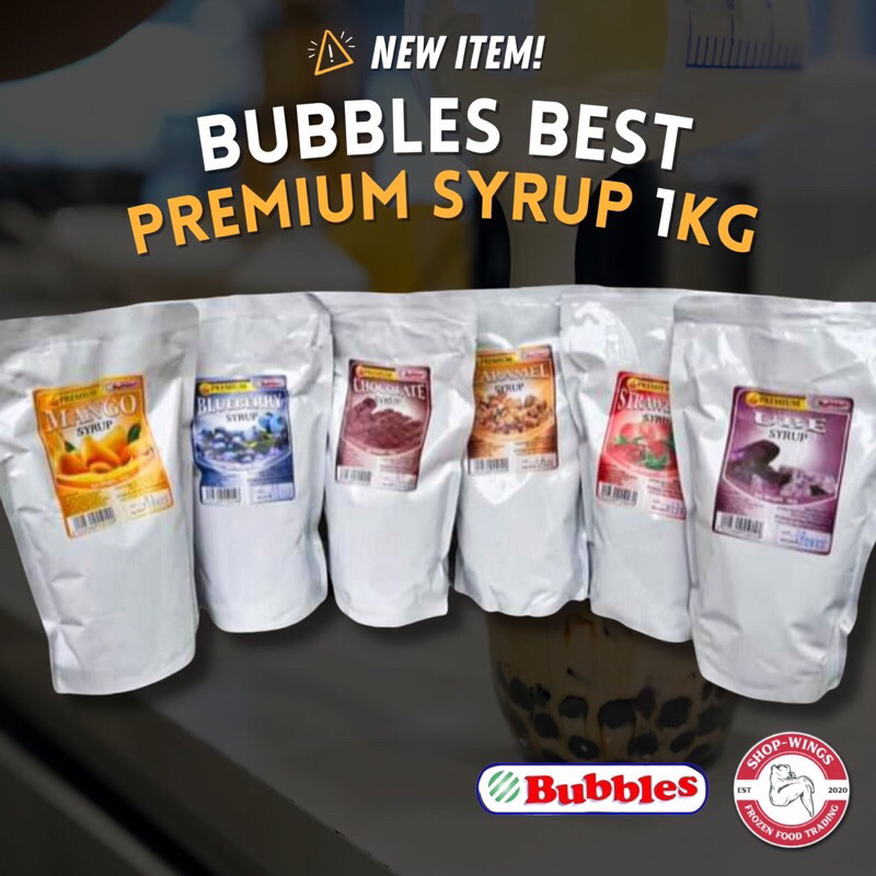 bubbles syrups Strawberry, chocolate,caramel,blueberry,mango,ube(1KG) | Shopee Philippines