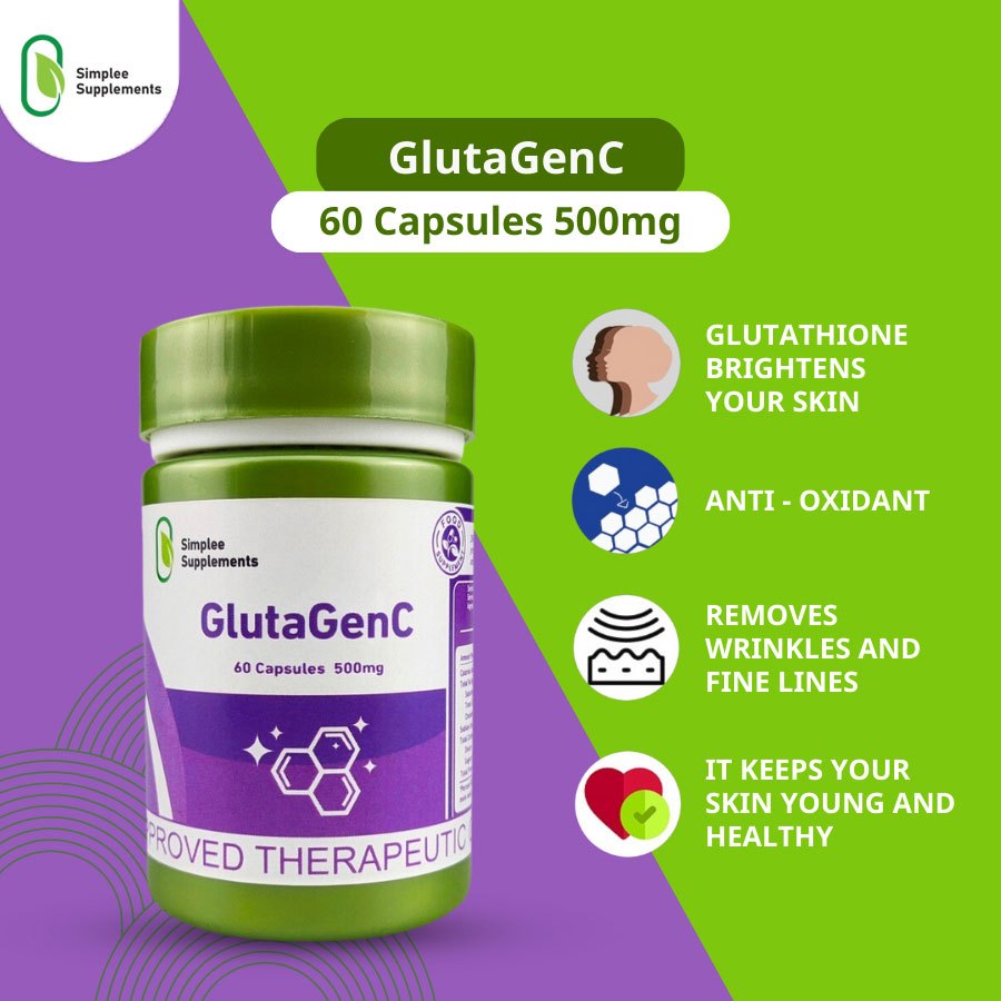 Simplee GlutaGenC Whitening 60 Capsules Supplement | Shopee Philippines