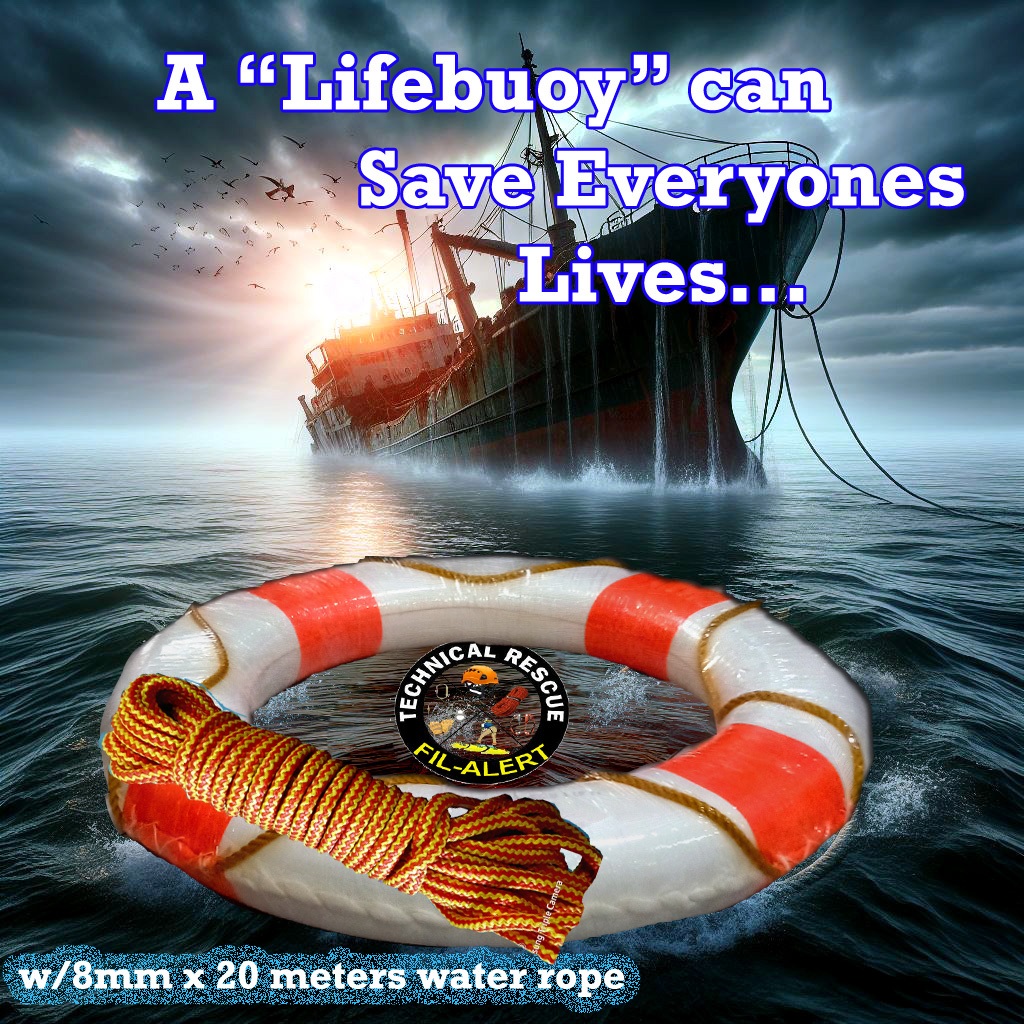 Master Lifebuoy Life-ring w/ water rope Deco floater flooding buoy ...
