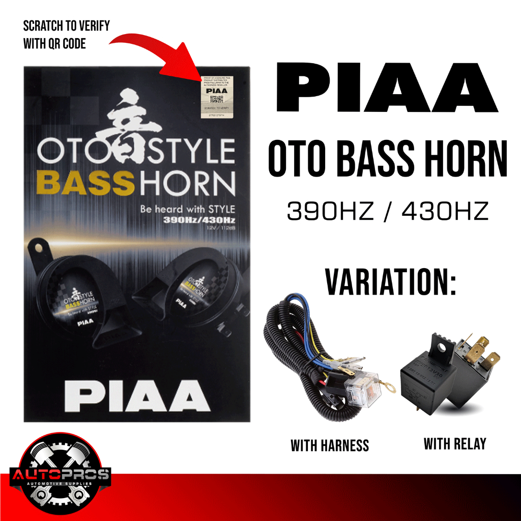 PIAA Oto Style BASS Horn 390Hz / 430Hz 112dB - 100% ORIGINAL | Shopee Philippines