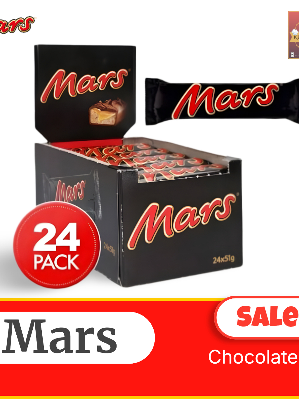 Mars Chocolate Bars 1 box (24pcs) wholesale price original and imported ...