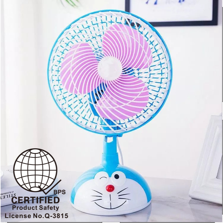 Doraemon small fan electric fan two-speed wind Silent Household Small ...