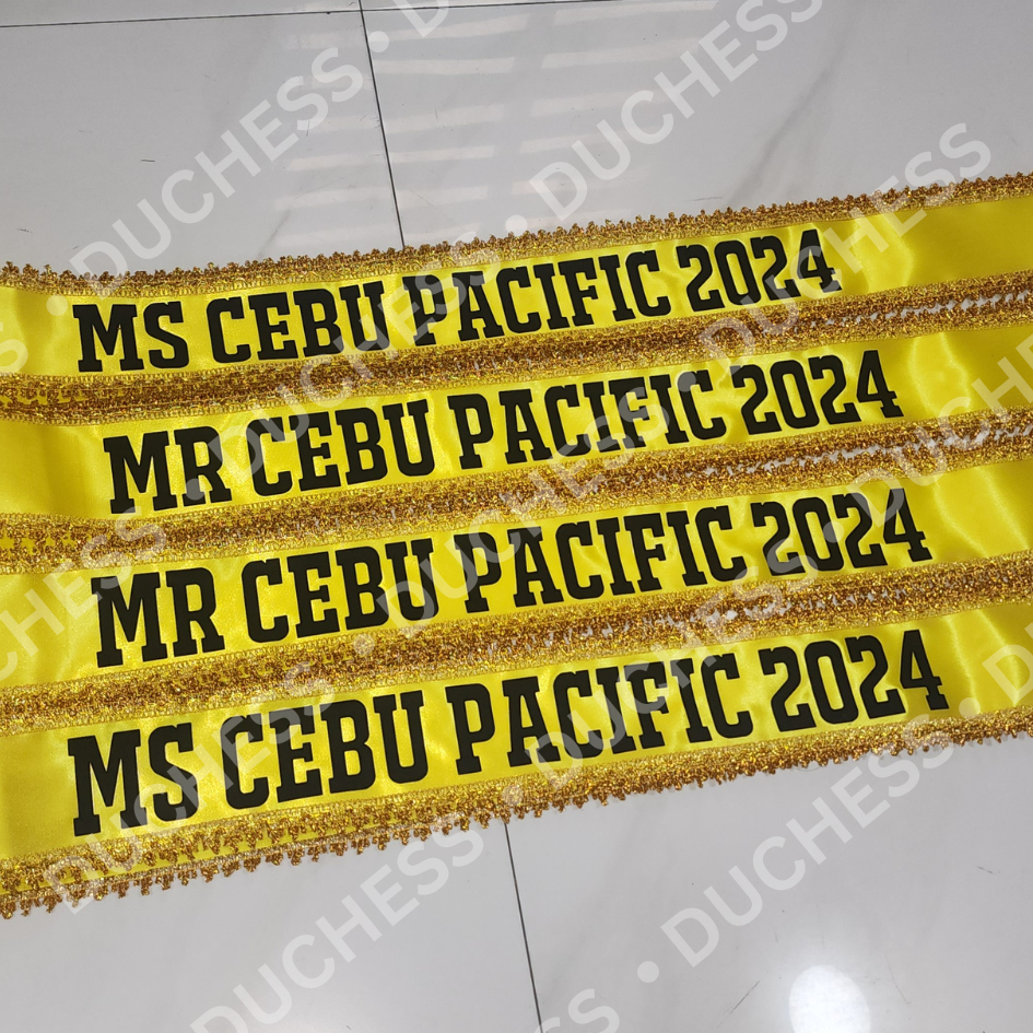Customized Sash Customize Stole Pageant Sash SINGLE PREM TRIMMINGS ...