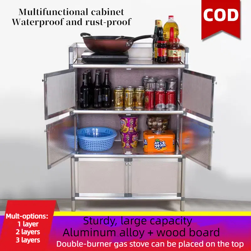 Kitchen Cabinet Three-tier Kitchen Storage Rack Storage Rack Seasoning ...