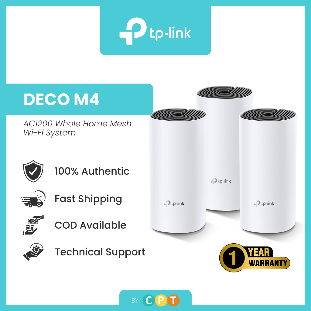 TP-Link | Deco M4 | AC1200 | Dual-Band | Whole Home Mesh | Wi-Fi | Mesh ...