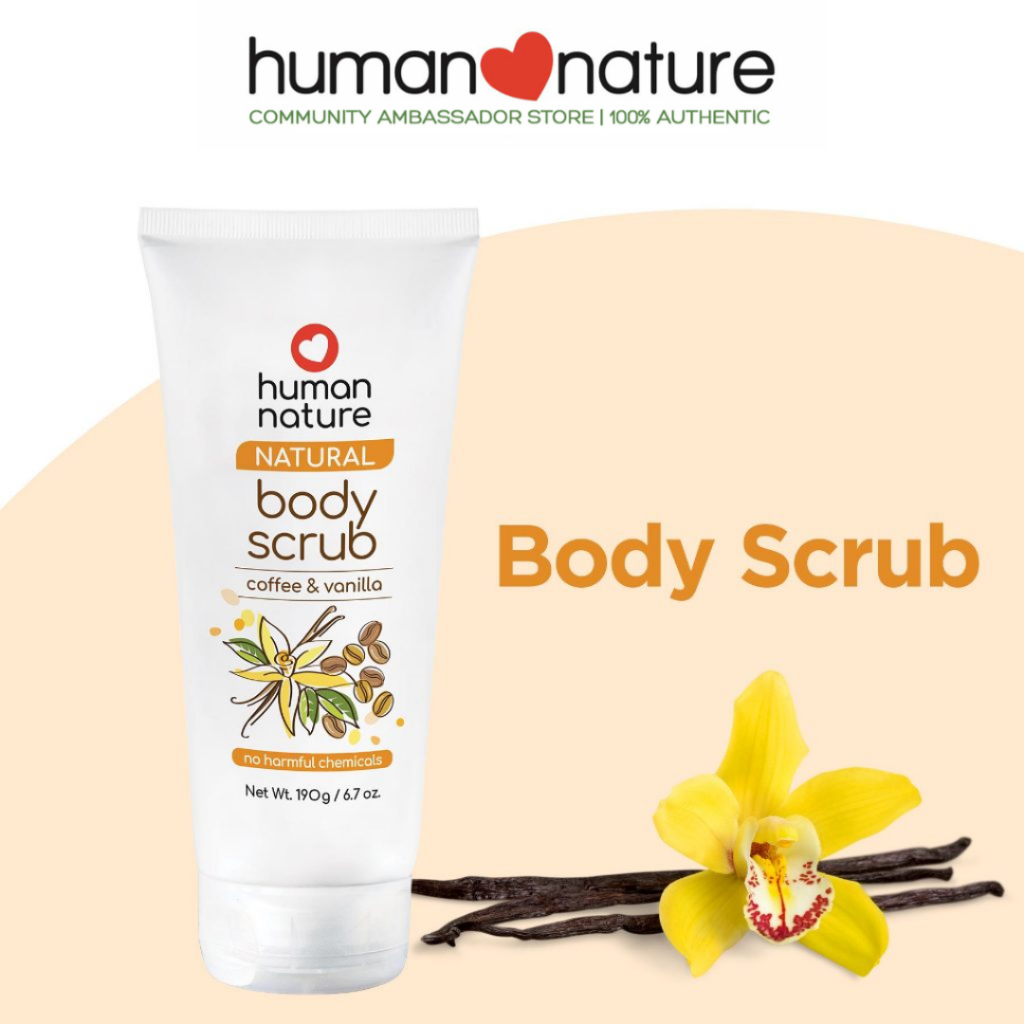 Human Nature Coffee and Vanilla Natural Body Scrub | Free From Plastic ...