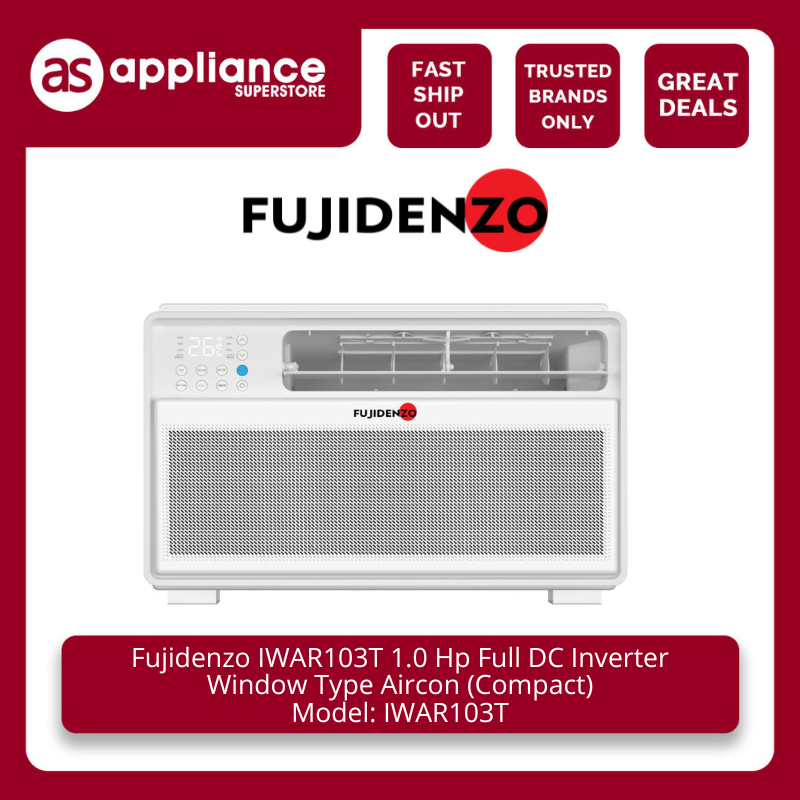 Fujidenzo IWAR103T 1.0 hp Full DC Inverter Window Type Aircon (Compact ...