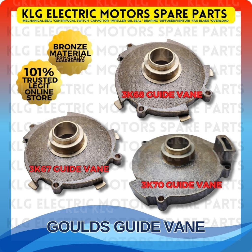 Goulds Guide vane Bronze 3k67(j10+ j10s j7s j7+) 3k68 j15s j15+ 3k70 ...