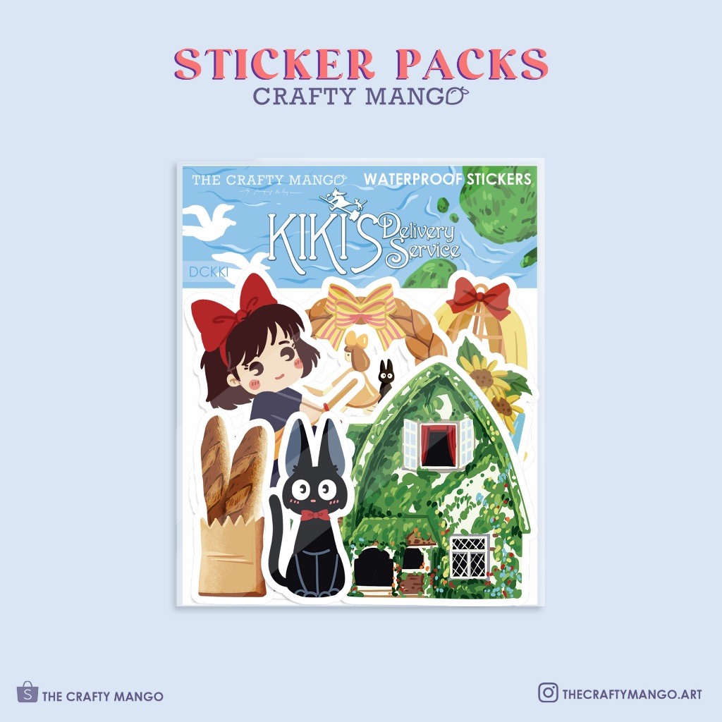 Kiki's Delivery Service Stickers | waterproof Ghibli anime chibi ...
