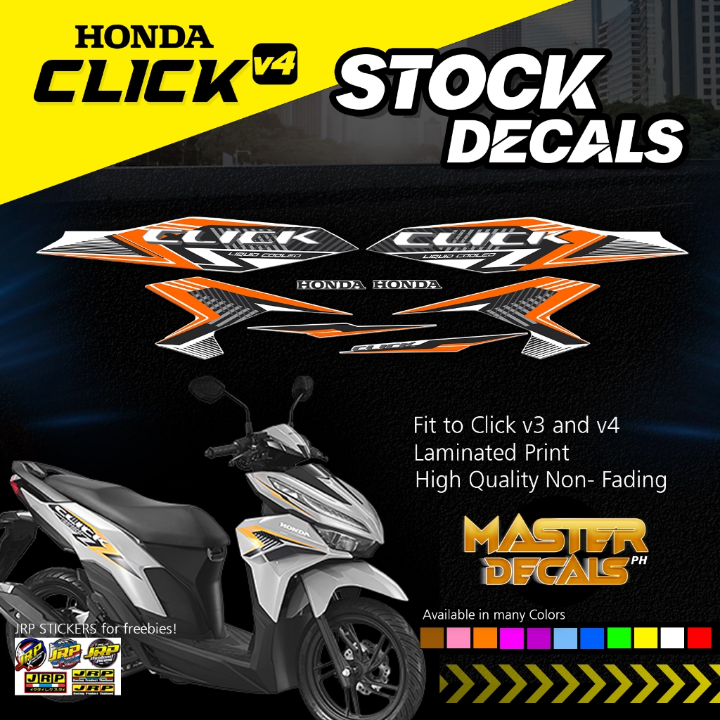 Honda Click v4 Stock Decals fit to v3 and v4 Laminated Waterproof ...