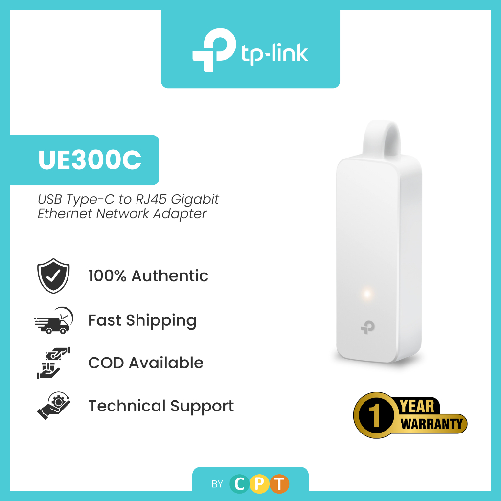 TP-Link UE300C USB Type-C to RJ45 Gigabit Ethernet Network Adapter ...