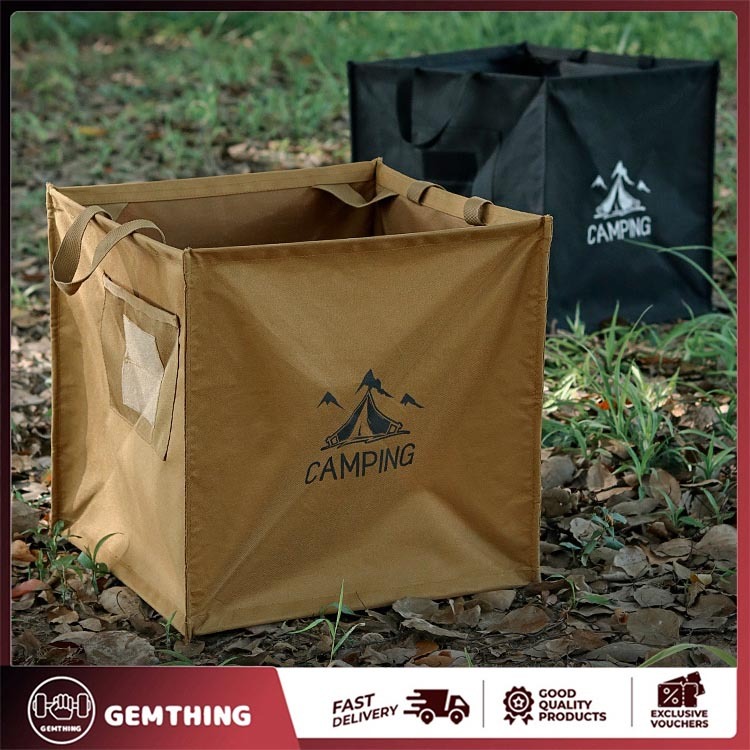 Small triangle trash can foldable portable storage box Outdoor camping ...