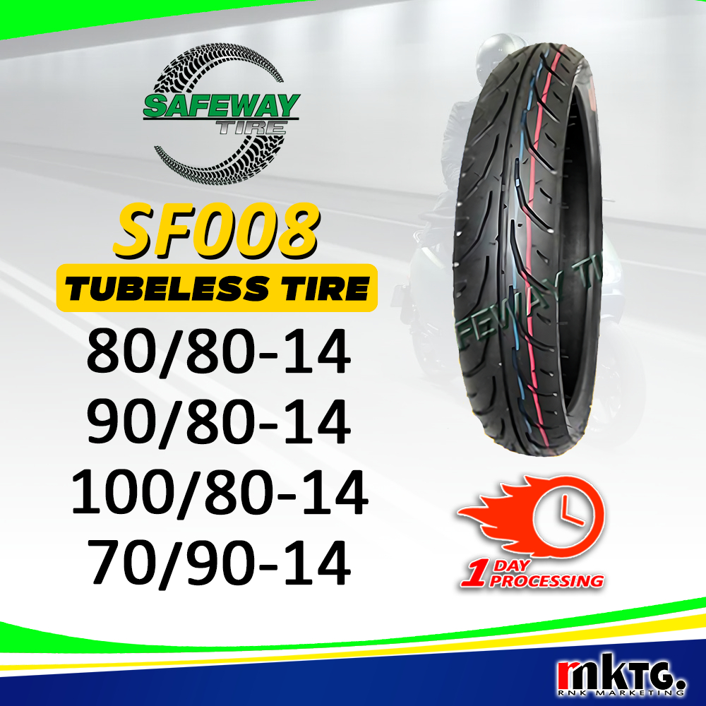SAFEWAY Motorcycle Tires SF008 14"TUBELESS | Shopee Philippines