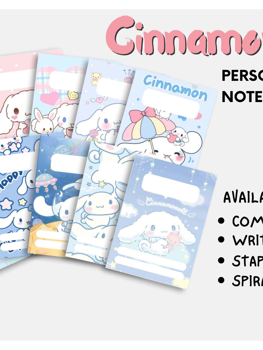 Personalized Cinnamoroll Themed Notebooks (Spiral and Stapled) | Shopee ...