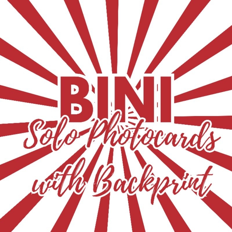 EnVision Print | BINI - Solo Photocards | With Backprint | 300gsm ...