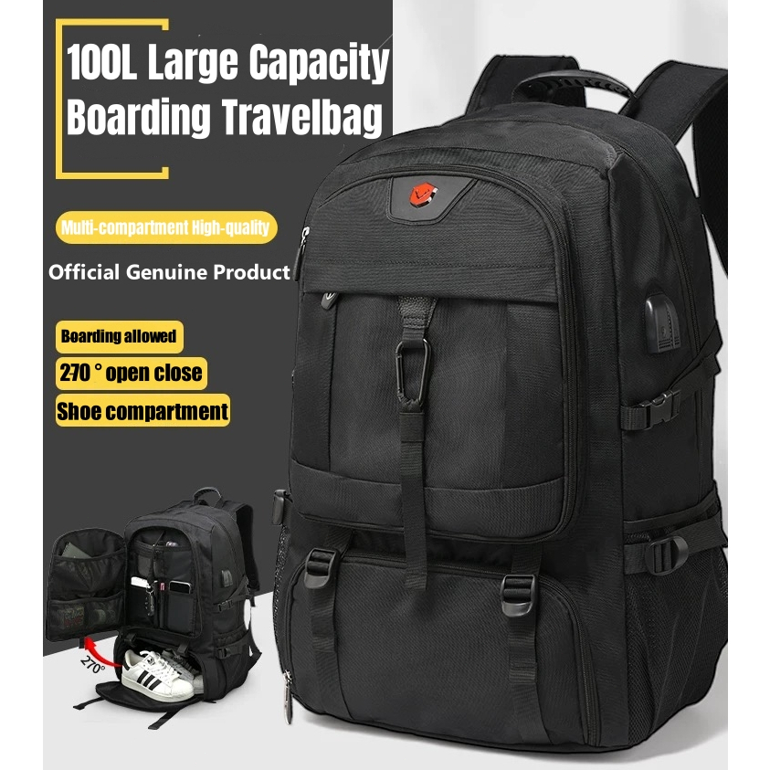 80-100L Travel Backpack Men Waterproof Outdoor Mountaineering Bagpack ...