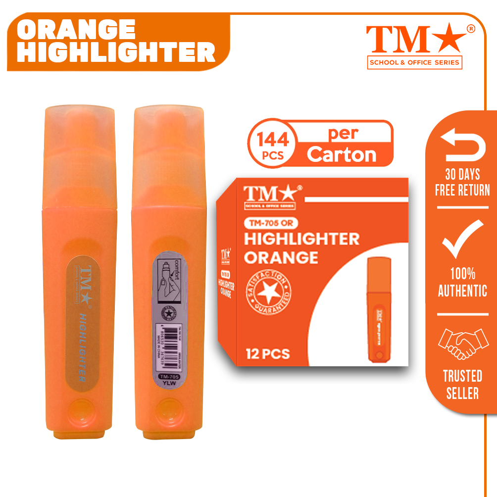 TM 144 pcs Highlighter Orange (TM-705 OR) | Shopee Philippines