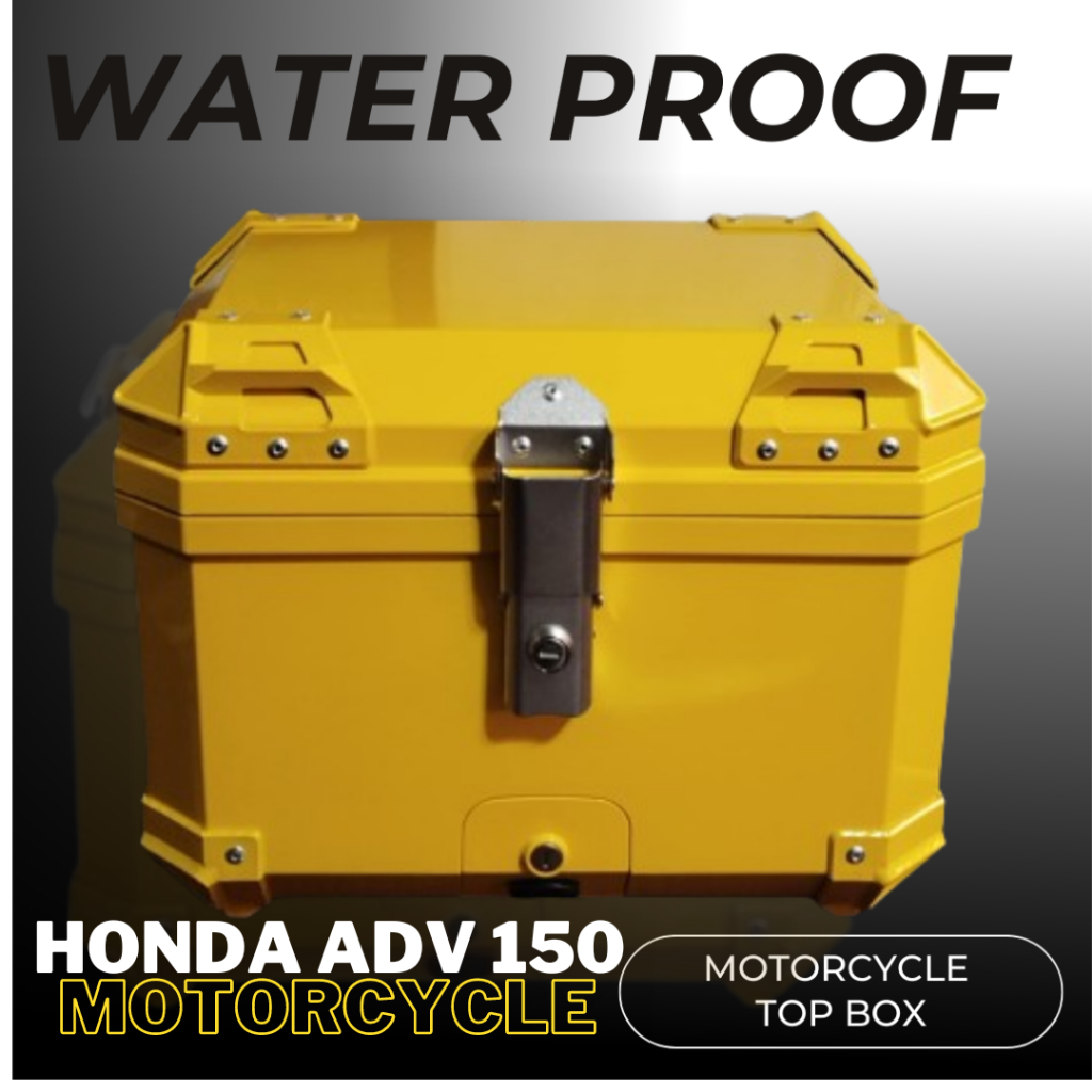 HONDA ADV 150 MOTORCYCLE TOP BOX WATER PROOF COLOR YELLOW HIGH QUALITY ...