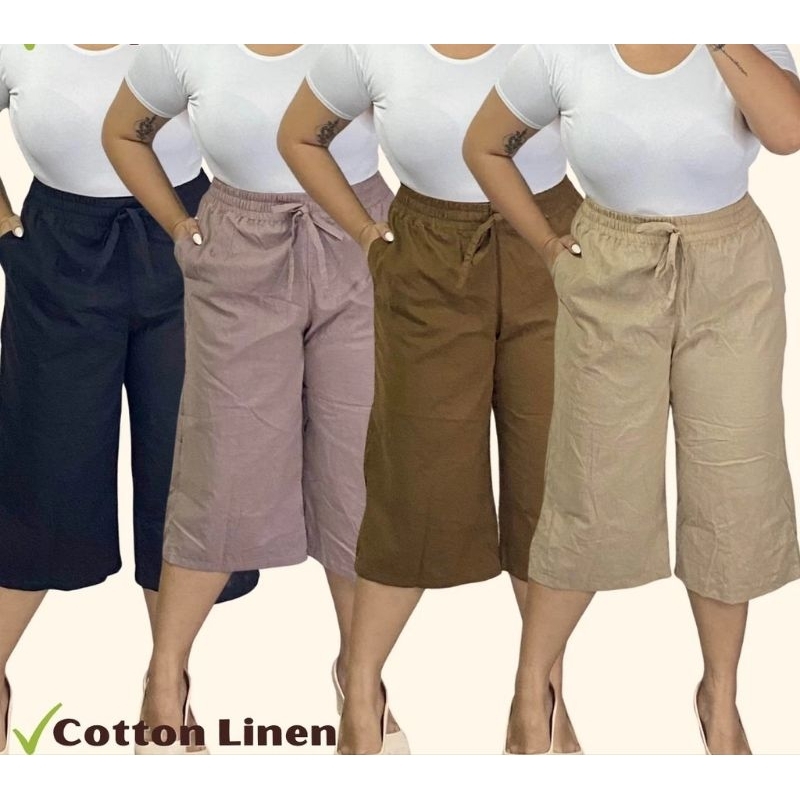 TUKONG WIDELEG CAPRI PANTS PLUS SIZE can fit Regular Waist 26- 38 ...