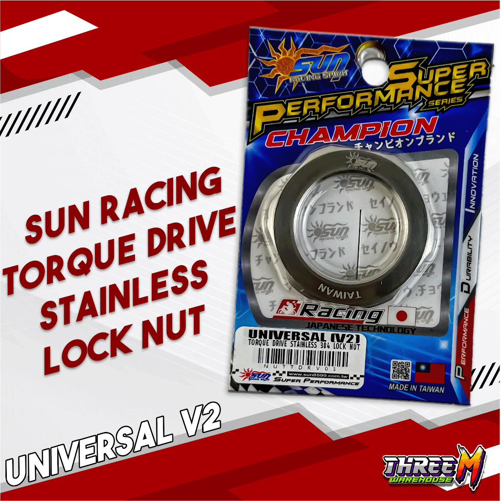 SUN RACING TORQUE DRIVE STAINLESS LOCK NUT | Shopee Philippines