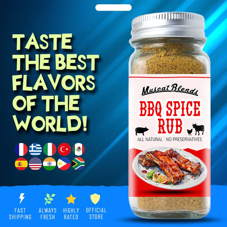 MUSCAT BLENDS BBQ SPICE RUB SEASONING 2.47oz (70g) | Shopee Philippines