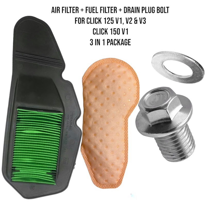 AIR FILTER SET FOR HONDA CLICK 125/150 (SET) | Shopee Philippines