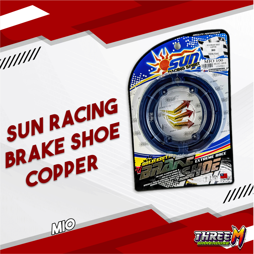 SUN RACING BRAKE SHOE COPPER | Shopee Philippines