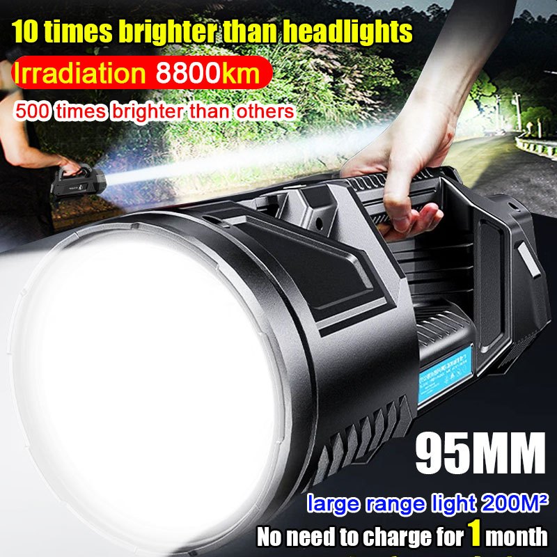 Portable Super Bright Zoom LED Flashlight Rechargeabl Waterproof ...