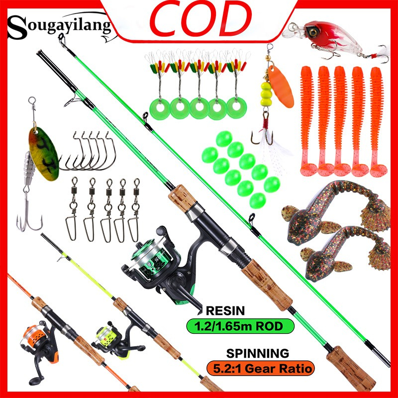 Sougayilang Spinning Fishing Rod&Reel&Line&Lure Full Set Original ...