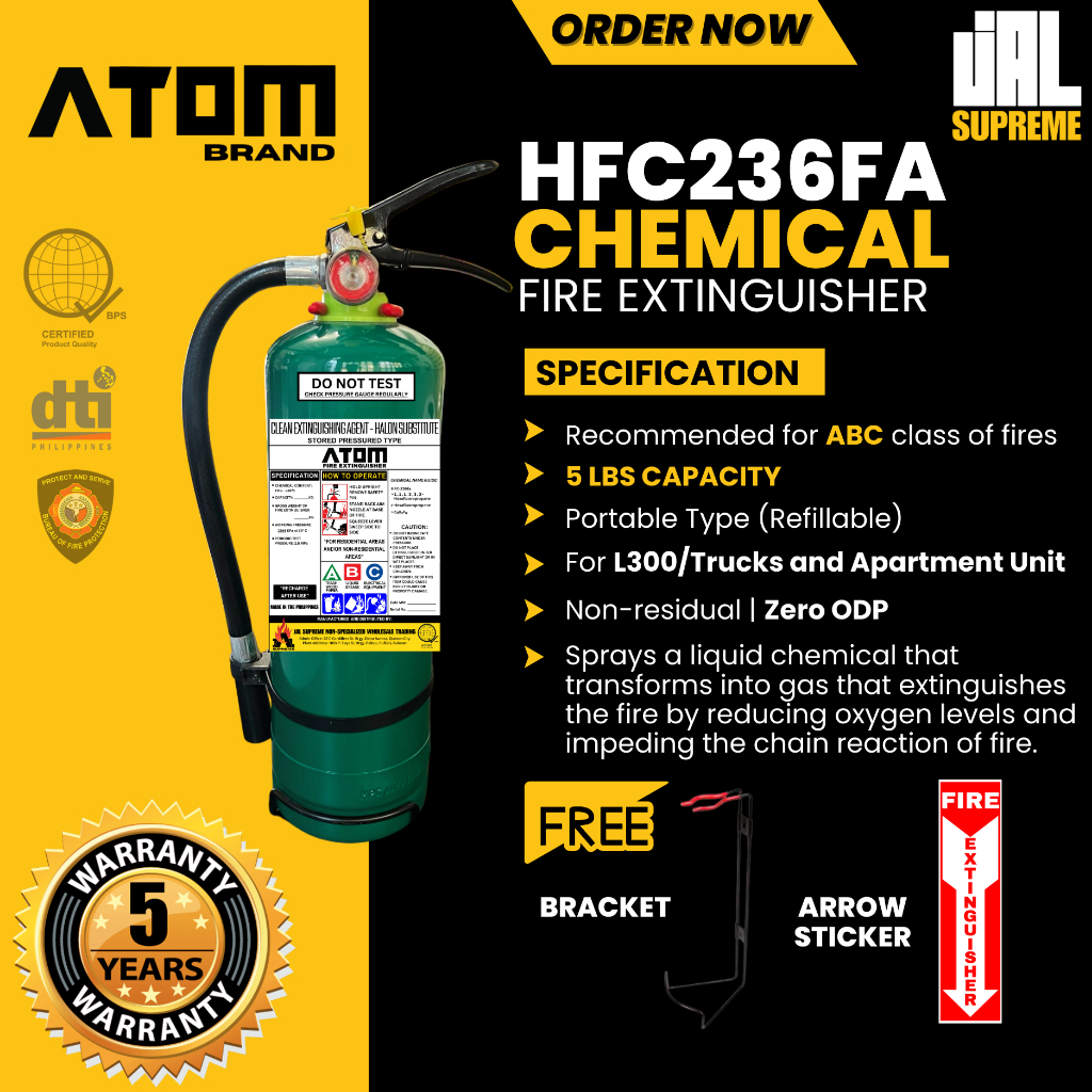 Fire Extinguisher - HFC236fa Chemical (Green) | Shopee Philippines